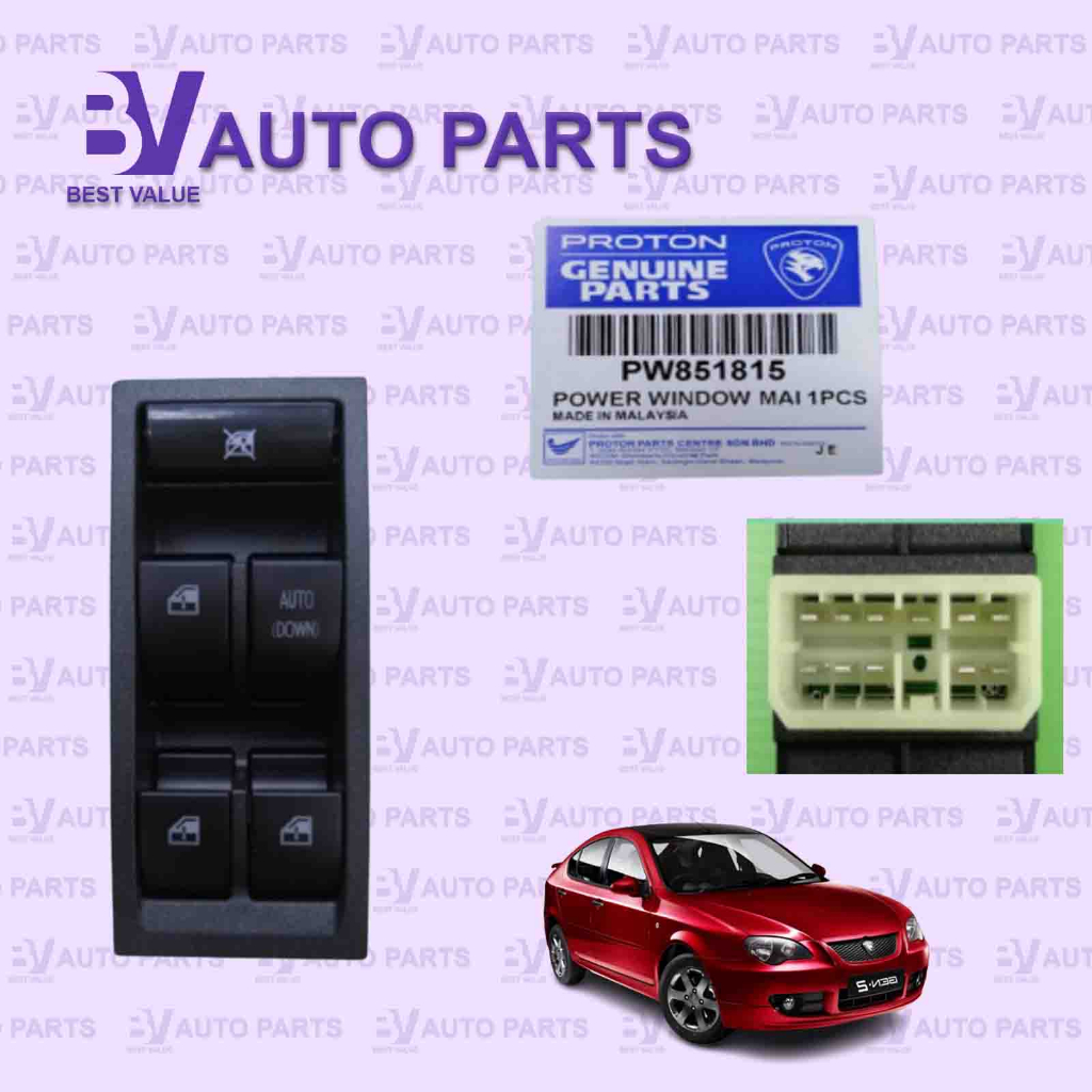 PROTON GEN2 GEN-2 POWER WINDOW SWITCH MAIN SINGLE SUB SUIS TINGKAP ...
