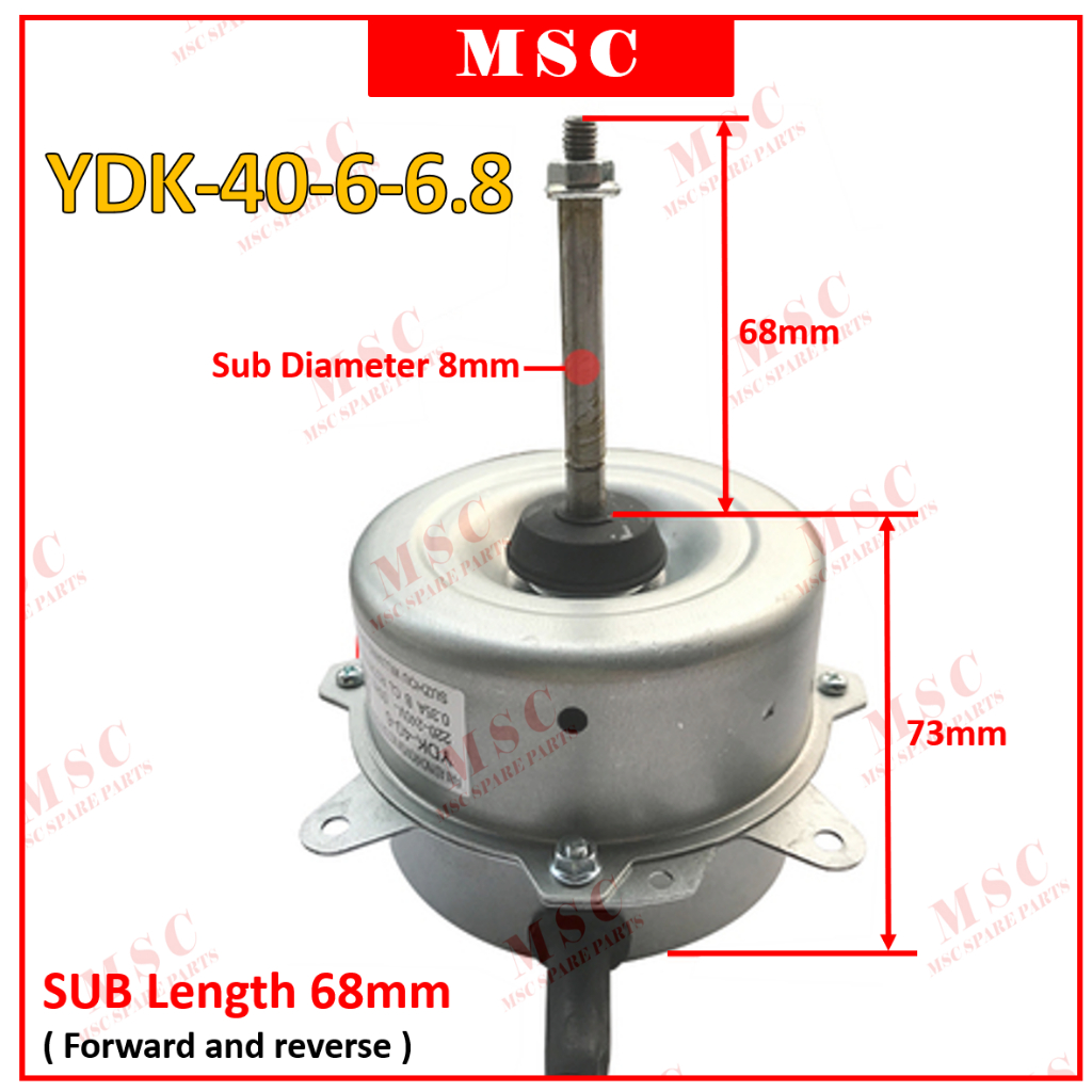 Universal Aircond Outdoor Fan Motor YDK-40-6 40W Replacement AC Motor Air Conditioner Kipas ...