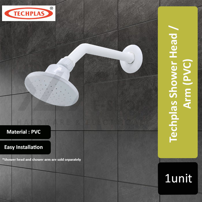 Techplas Shower Head / Shower Arm (PVC) | Shopee Malaysia
