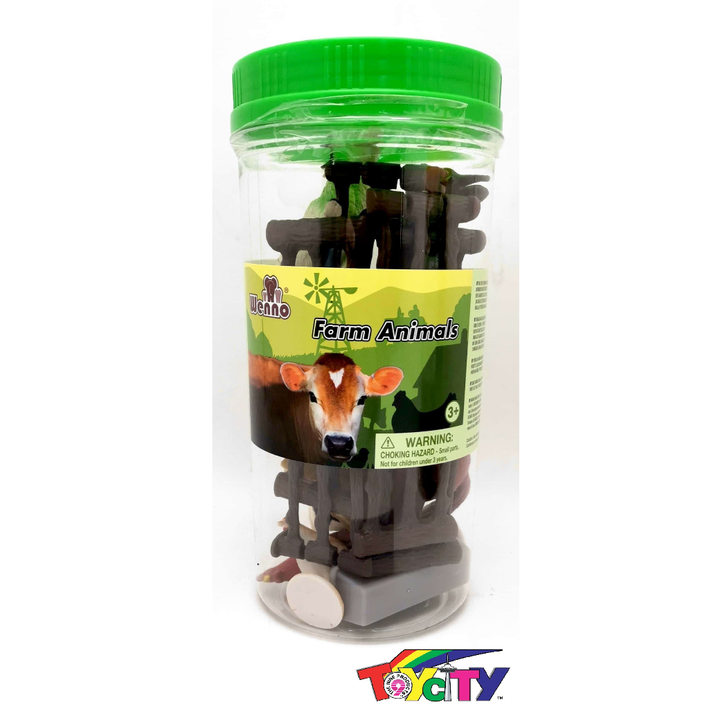 WENNO COUNTRY ANIMALS OF 13 PCS FARM ANIMALS EDUCATION TOYS PLAYSET ...