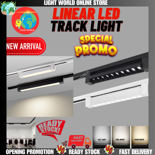 🔥NEW🔥 Linear Led Track Light 10W 20W 30W Spotlight LED 1 Meter Track ...
