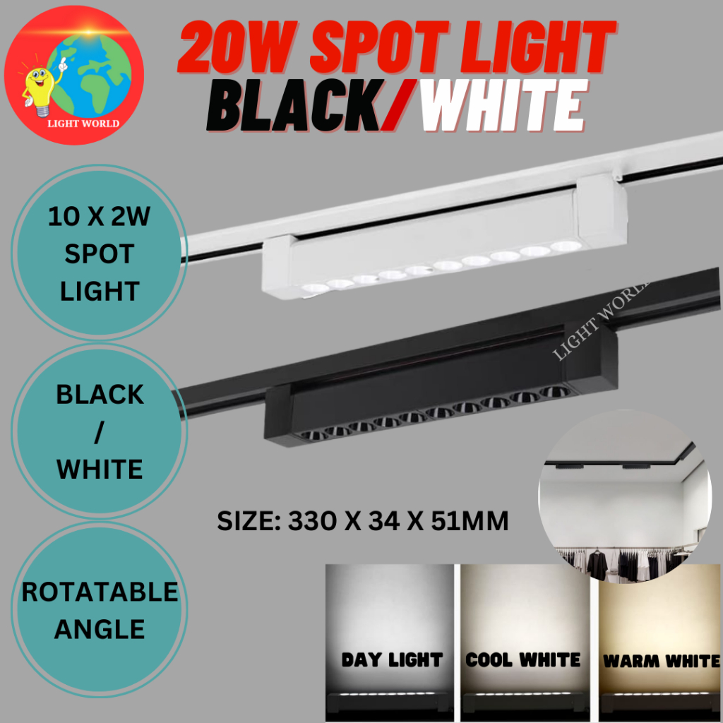 🔥NEW🔥 Linear Led Track Light 10W 20W 30W Spotlight LED 1 Meter Track ...