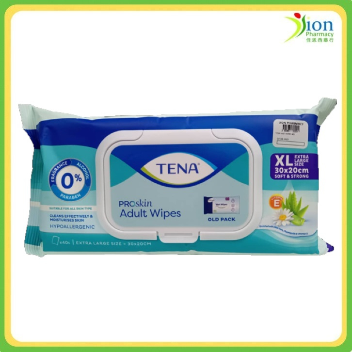 TENA WET WIPES SHEETS 40S | Shopee Malaysia