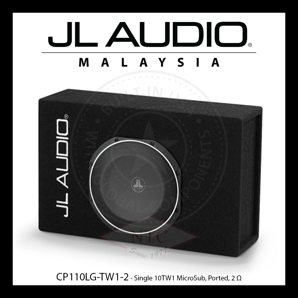 JL Audio MicroSub slot-ported enclosure Subwoofer 2 Ohm - CP110LG-TW1-2 ...