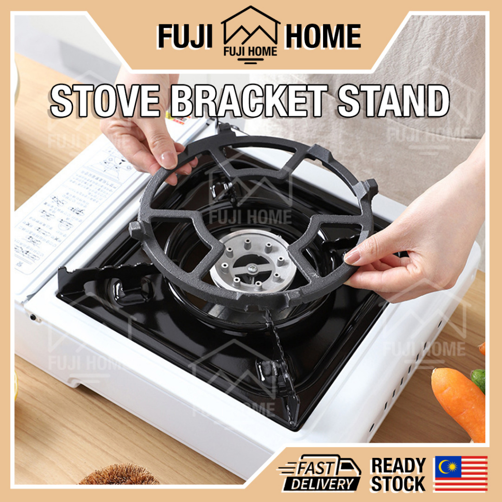 🏠READY STOCK🏠Cast Iron Gas Stove Bracket Stand 8 Grooves Ring Reducer ...