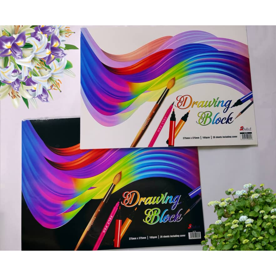 20SHEETS 165GSM B4 DRAWING BLOCK 图画纸 (S170) - COLOUR RANDOM | Shopee ...