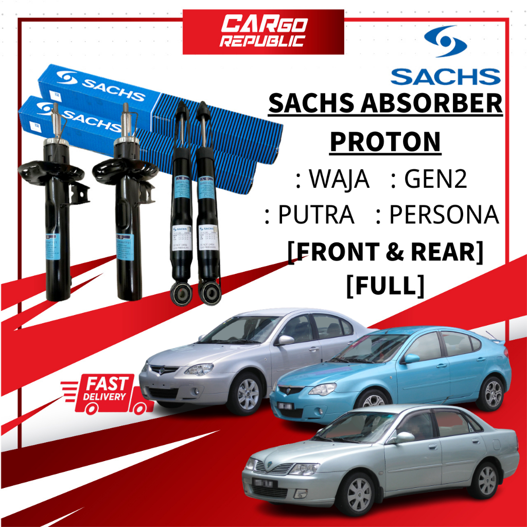 Sachs Proton Waja , Gen2 , Putra , Persona Absorber Full Set / Front (Depan) / Rear (Belakang ...