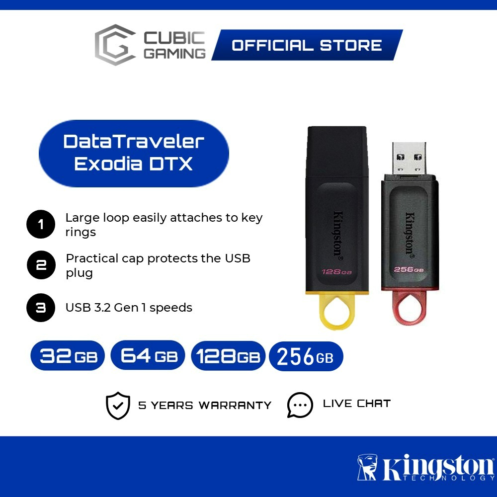 KINGSTON DATATRAVELER EXODIA DTX / EXODIA S DTXS USB 3.2 GEN 1 FLASH ...