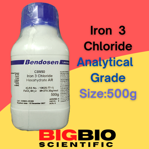 🔥[READY STOCK] Iron 3 Chloride 6H20, Analytical Grade, 500g | Shopee ...