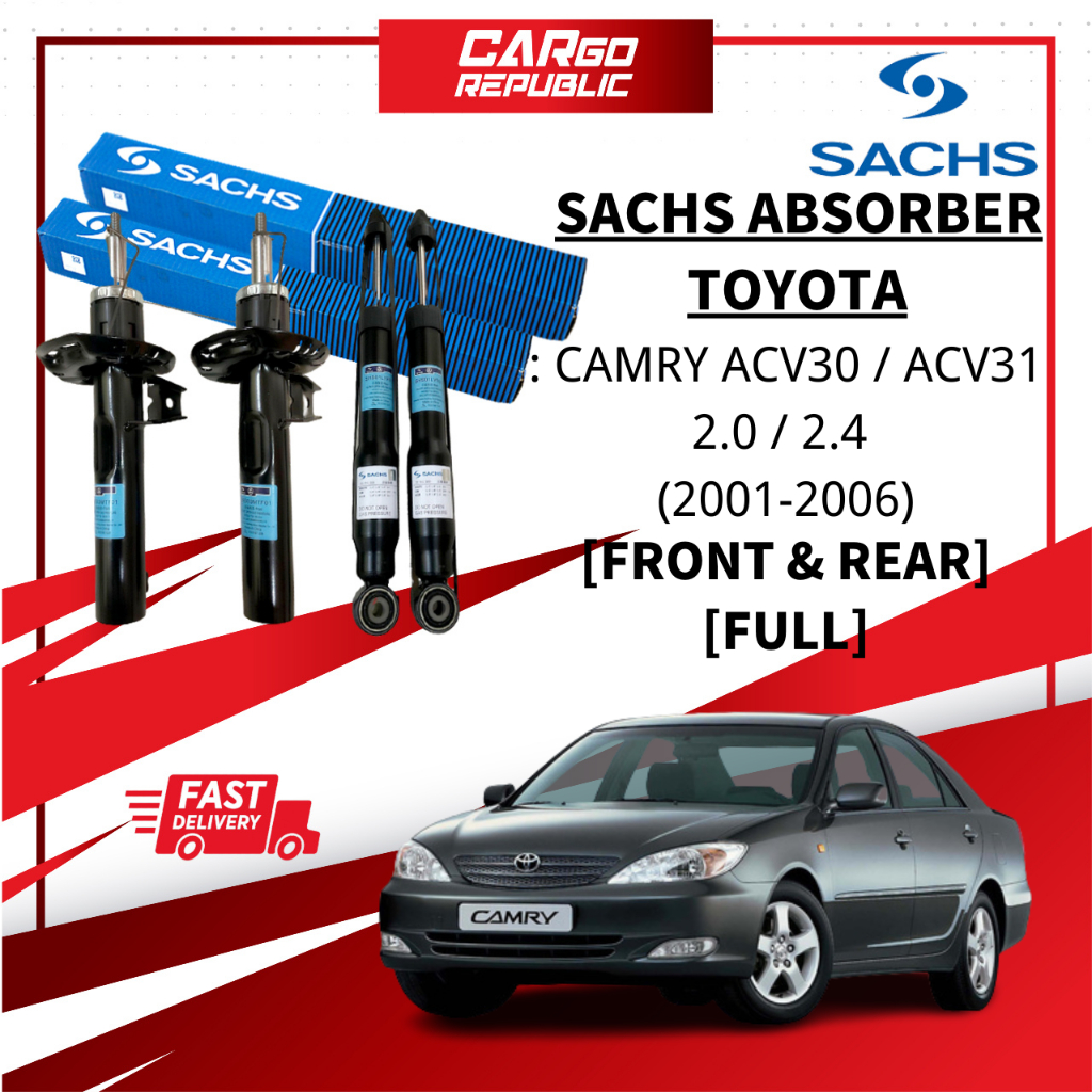 Sachs Toyota Camry ACV30 / ACV31 (2001-2006) Absorber Full Set / Front ...