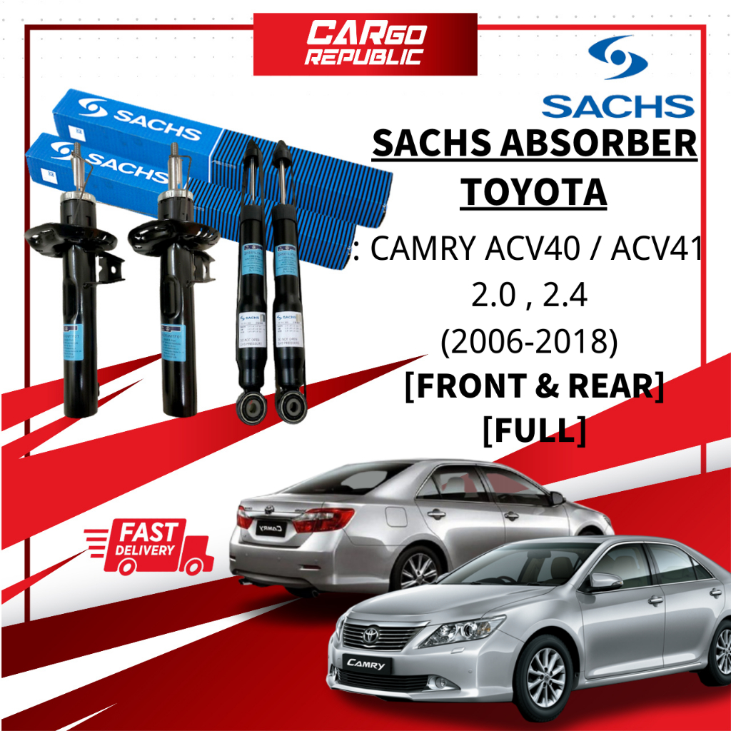 Sachs Toyota Camry ACV40 / ACV41 2.0 , 2.4 Absorber Full Set / Front ...