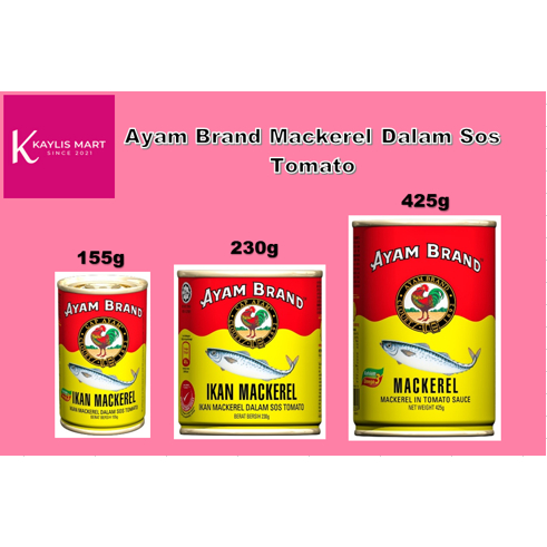 Ayam Brand Mackerel in Tomato Sauce 155g/230g/425g | Shopee Malaysia