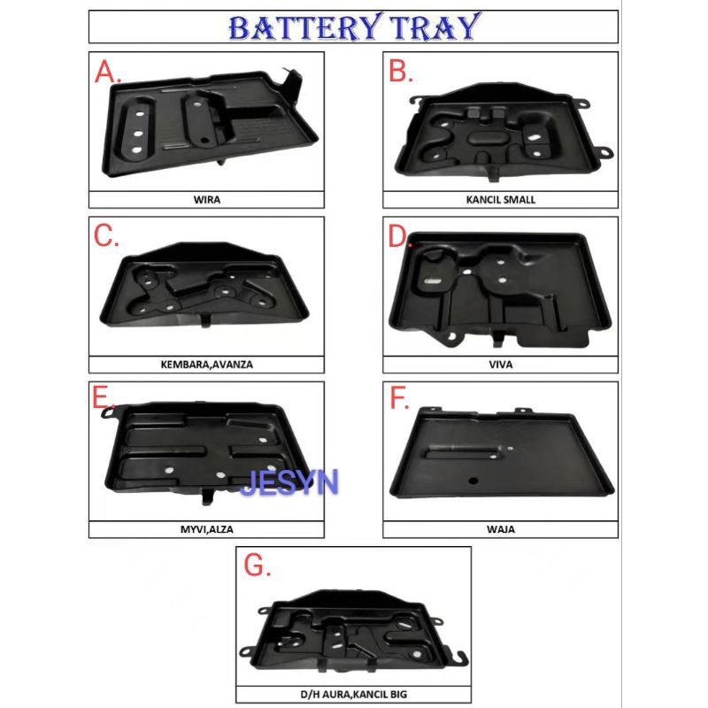 BATTERY TRAY PROTON WIRA,KANCIL,KAMBARA,TOYOTA AVANZA, PERODUA VIVA ...
