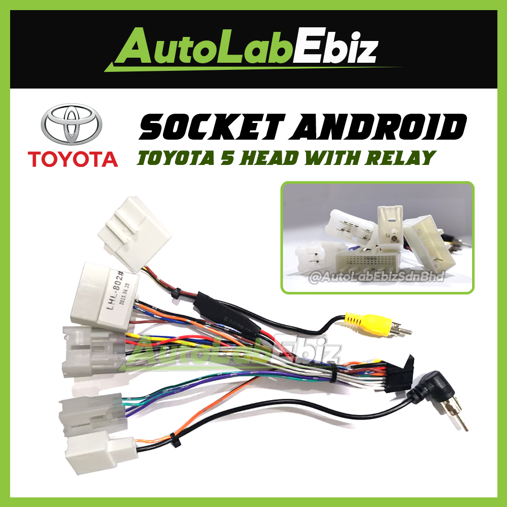 OEM Plug and Play Power Cable Socket Toyota Series For Android Player 9 ...