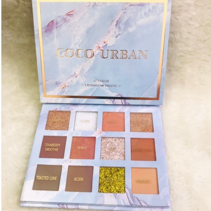 New 12 Colors Coco Urban Glitter Eyeshadow Matte Shimmer Palette In ...