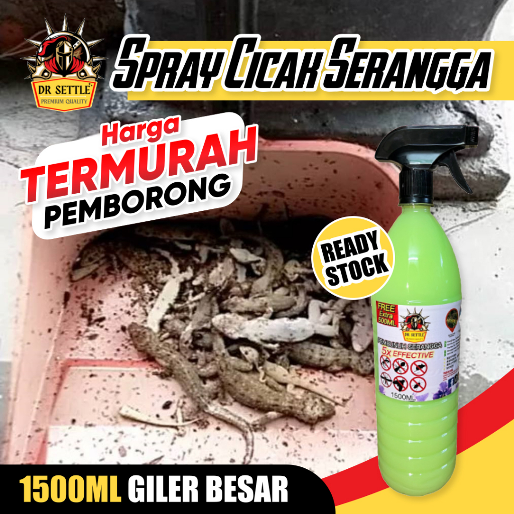 Dr Settle Spray Cicak Repellent 1500ML Power Organic | Shopee Malaysia