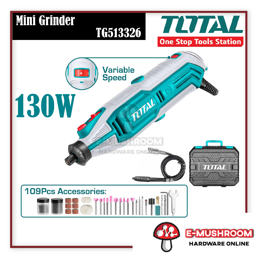 Total TG513326 / TG501032 / TG2006 / TG55061 Mini Grinder Mini Electric ...