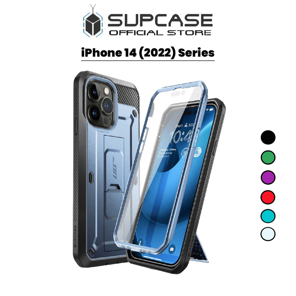 Supcase Unicorn Beetle Pro Full-Body Rugged Holster Case with Built-In Screen Protector for ...