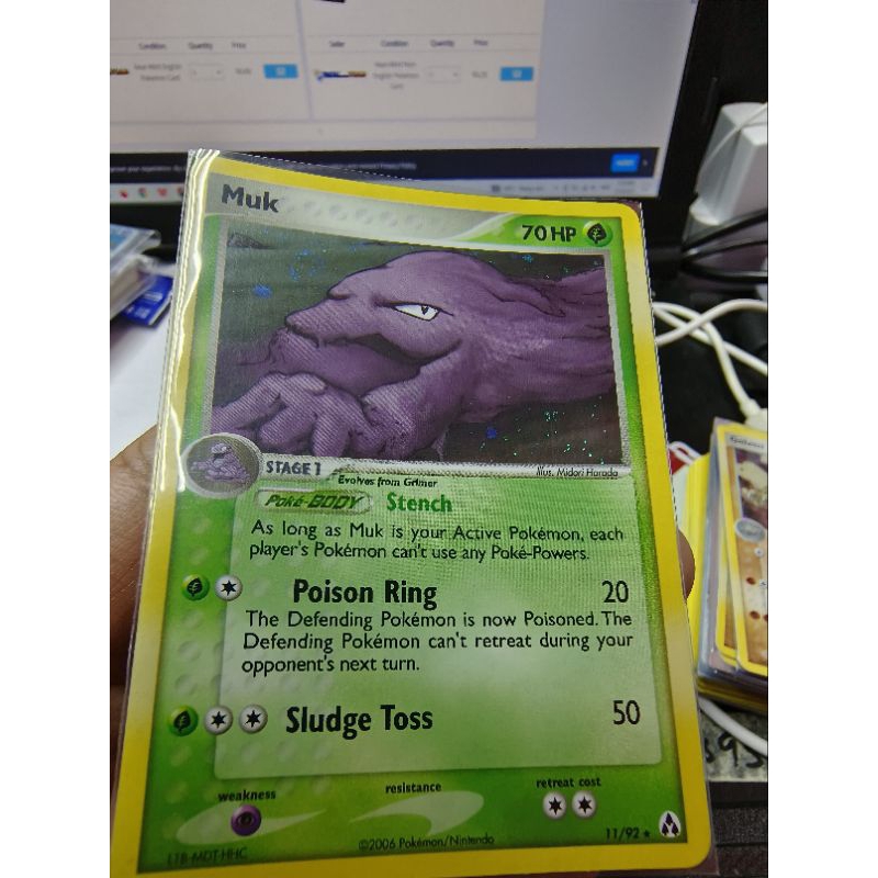 Grass Type - Pokemon Card Vintage Holo - Muk 11/92 | Shopee Malaysia