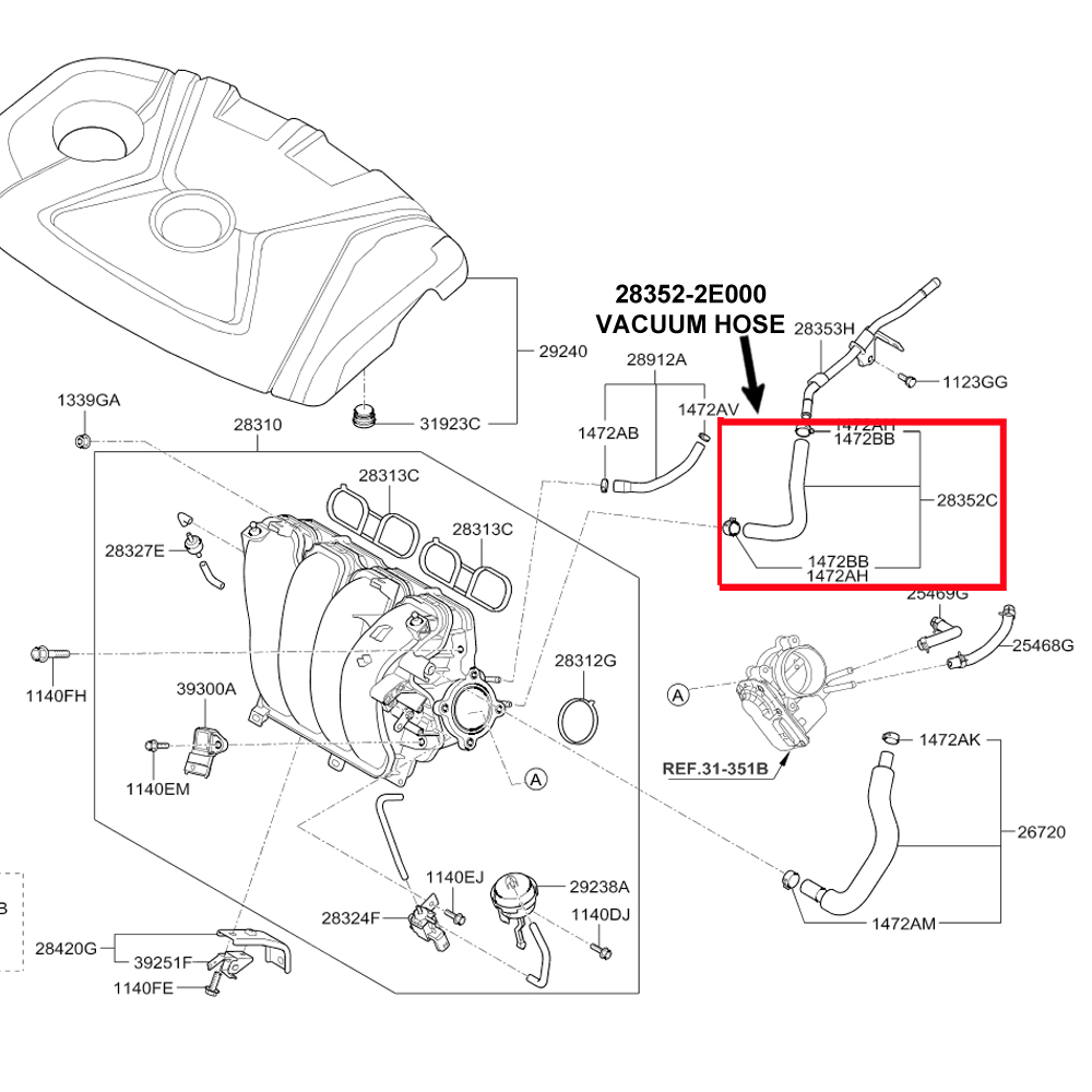 Hyundai Elantra MD 1.8 Genuine Original Heater Pipe / Water Hose ...