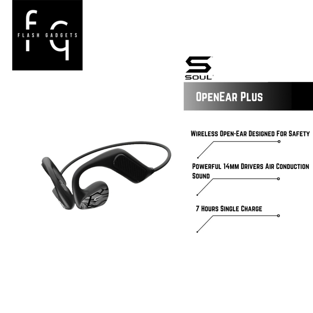 Soul OPENEAR PLUS Powerful Wireless Air Conduction Headphones Designed ...