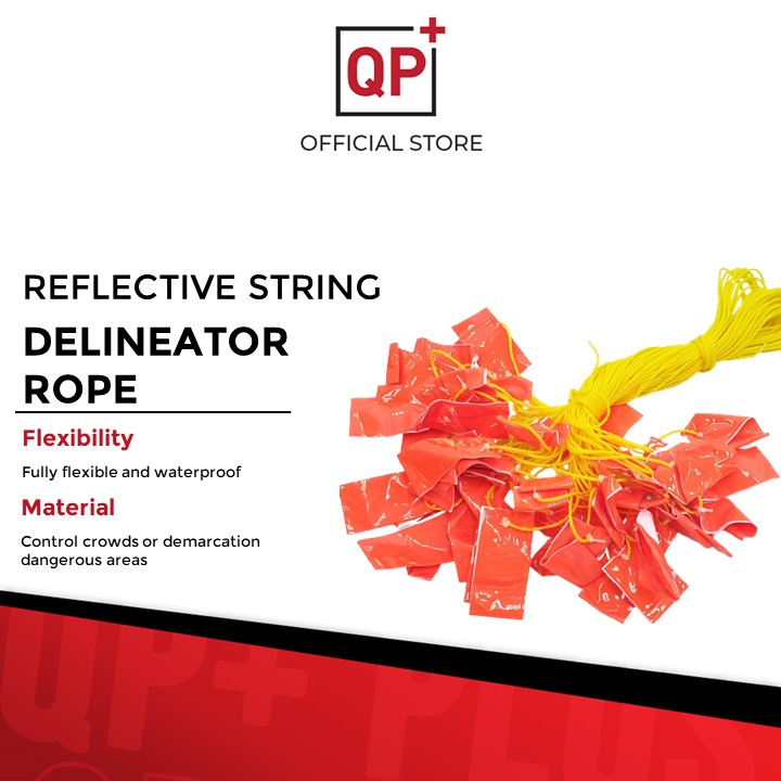 PVC REFLECTIVE DELINEATOR ROPE DELINEATOR STRING RED & GREEN x 50m ...