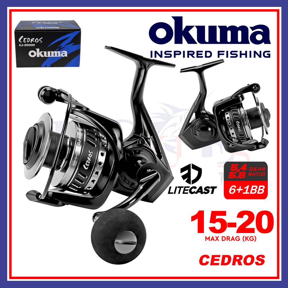 Okuma Cedros Mesin Pancing Spinning | 15kg-20kg Max Drag | Air Masin ...