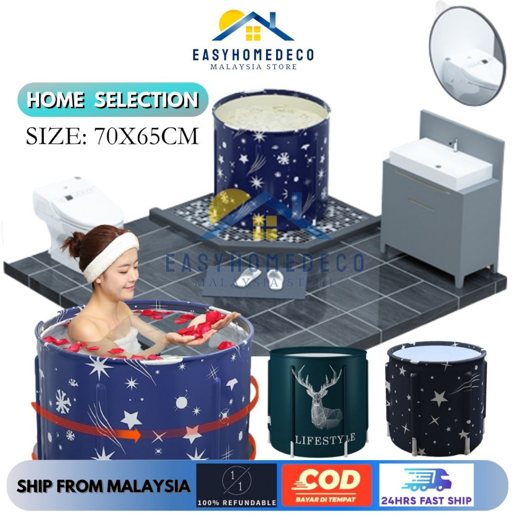 Folding Bath Tub Bath Bucket Inflatable Large Capacity PVC Water Indoor ...