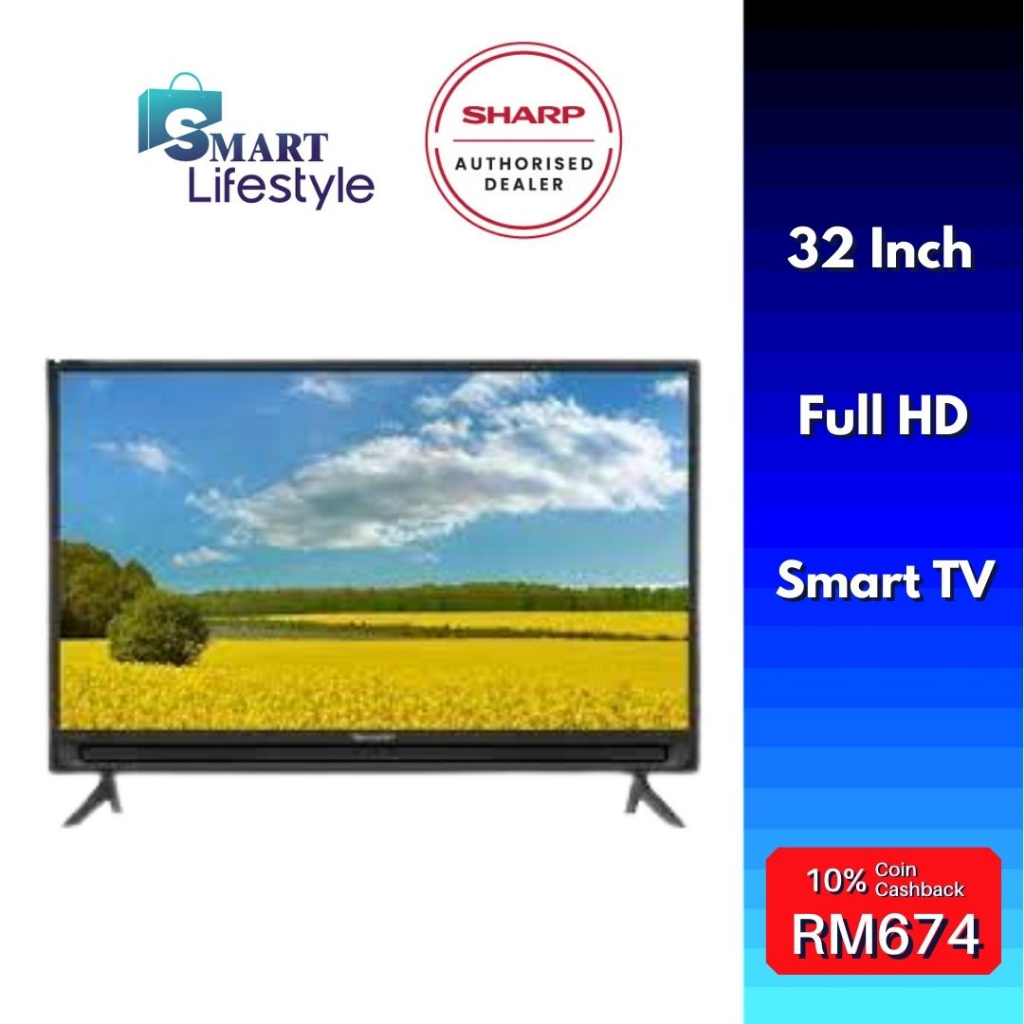 Sharp LED TV 32” Easysmart (32") 2TC32DF1X | Shopee Malaysia