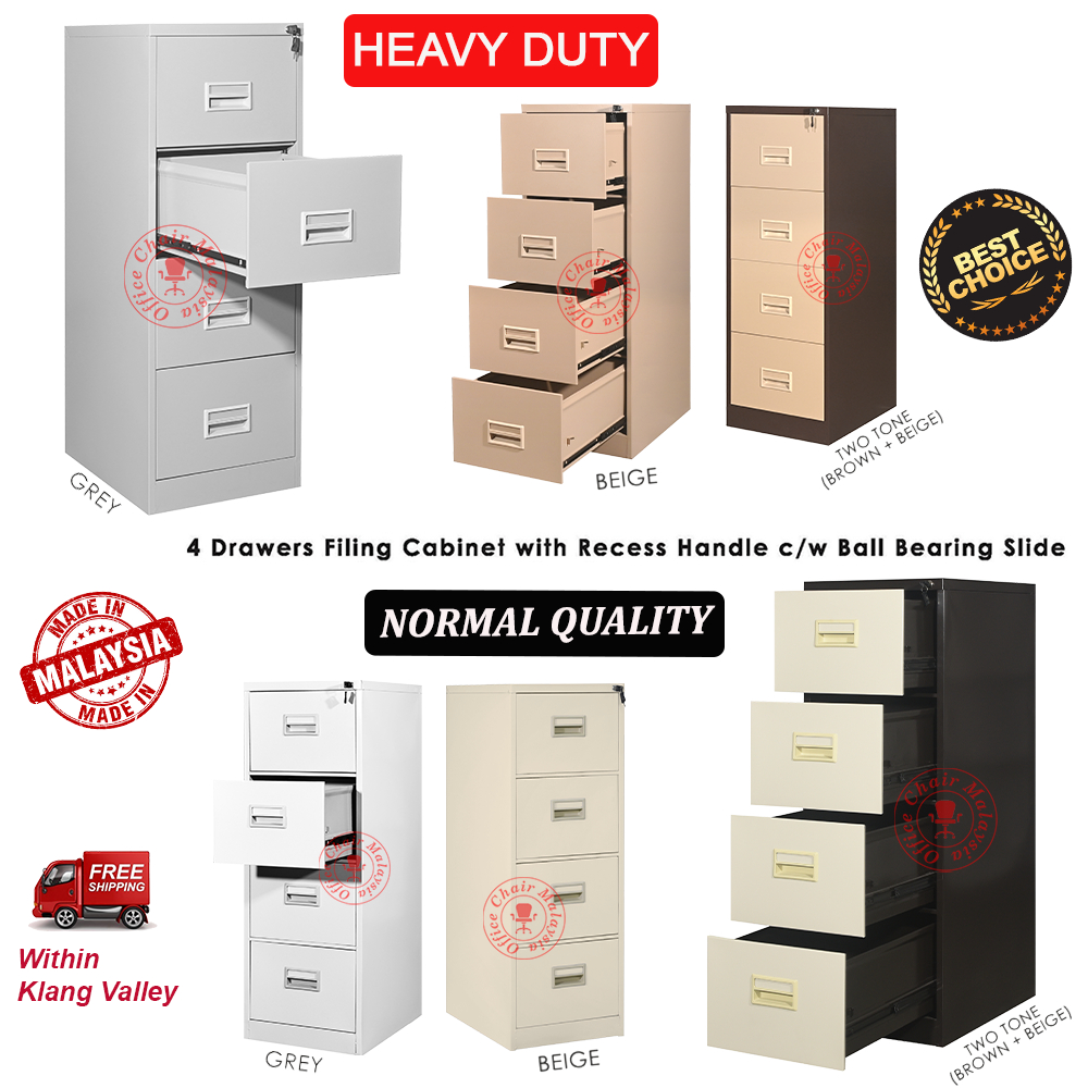Steel Filing Cabinet 4 Drawers / Office Cabinet / Metal Cabinet / File ...
