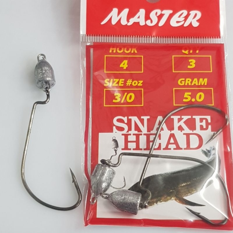 Master Snake Head Jighead for soft plastuc Fiahibg Lure | Shopee Malaysia