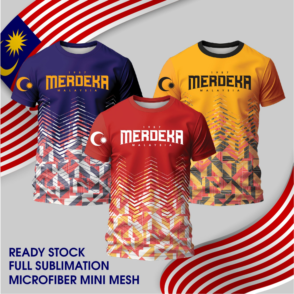 Ready Stock Full Sublimation Merdeka T-shirt Round Neck | Shopee Malaysia