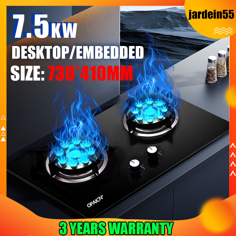 3 year warranty🔥8.0kw dapur gas kaca/Tempered glass gas stove/dapur gas ...