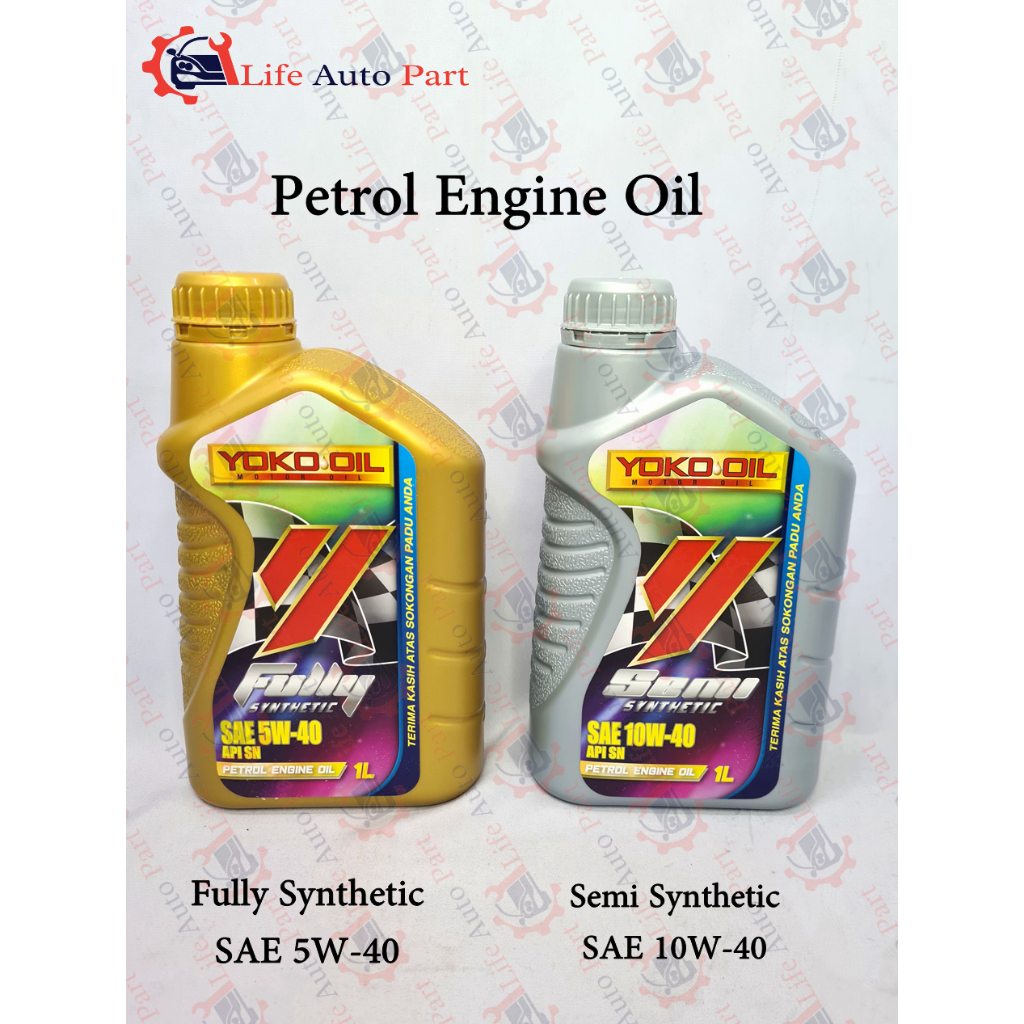 YOKO 1L Engine Oil Fully Synthetic 5W-40 / Semi Synthetic 10W-40 For ...