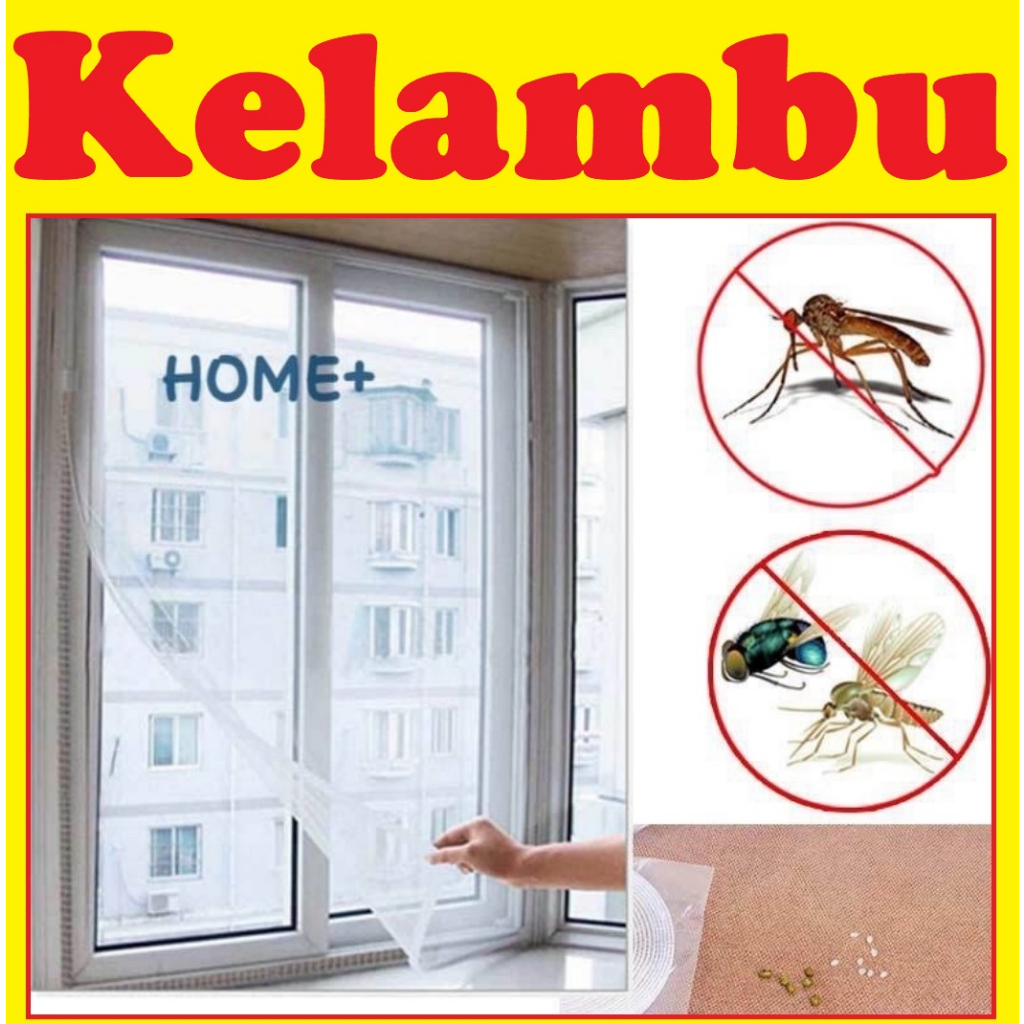 Jaring Kelambu Tirai Pintu Tingkap Anti Nyamuk Lalat Serangga Window ...