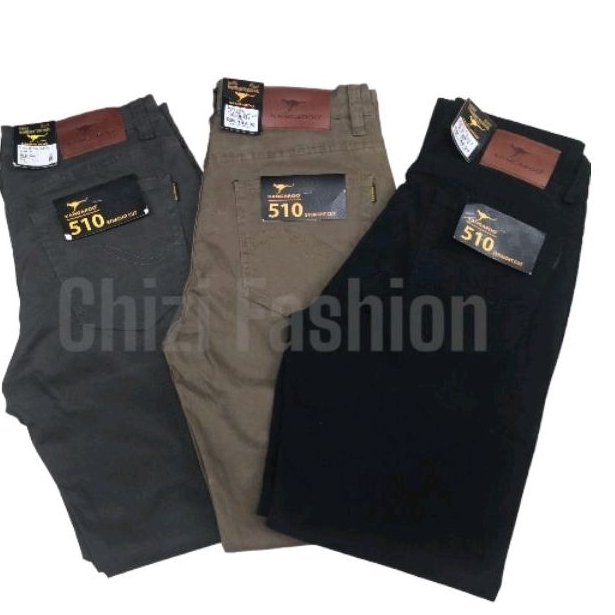 KANGAROO MEN'S SLACK JEANS # K510 # STRAIGHT CUT STRETCHABLE # SELUAR ...