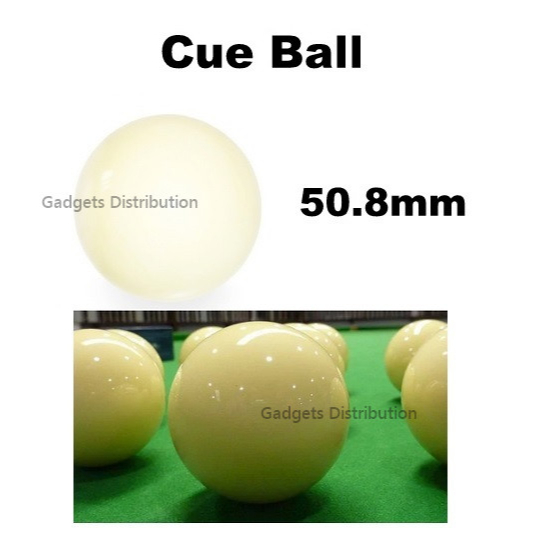 [ 1 UNIT ] 50.8mm 2inch 2 inch 2" British Pool Billiard Resin Cue Ball ...