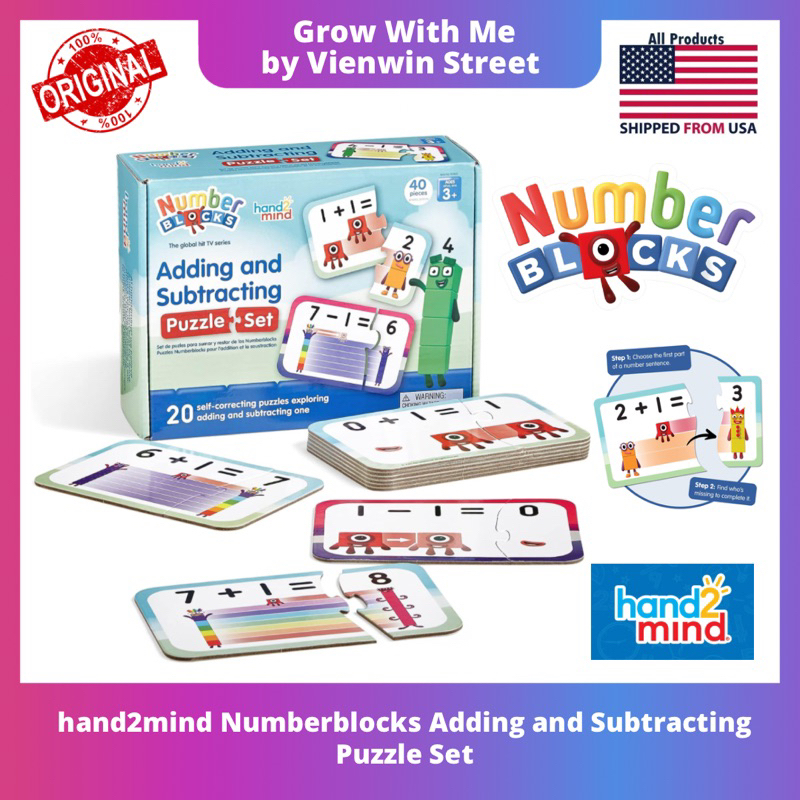 hand2mind Numberblocks Adding and Subtracting Puzzle Set | Education Toys Maths Learning ...