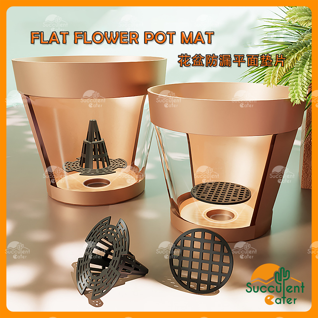 Flat Flower Pot Mat Hole Mat Anti-leakage Soil Mesh Bottom Pad Lubang ...