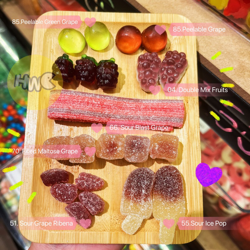 🍇🧃 Juicy Grape !Sweet & Sour Gummy Quality Candy Chocolate Gula Gula ...