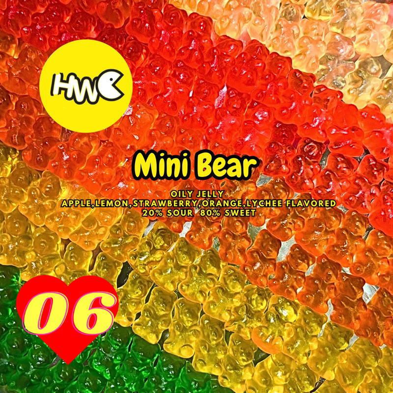 Mini Bear Gold Oily Jelly Gummi Candy Cute Candy Coklat Marshmallow ...