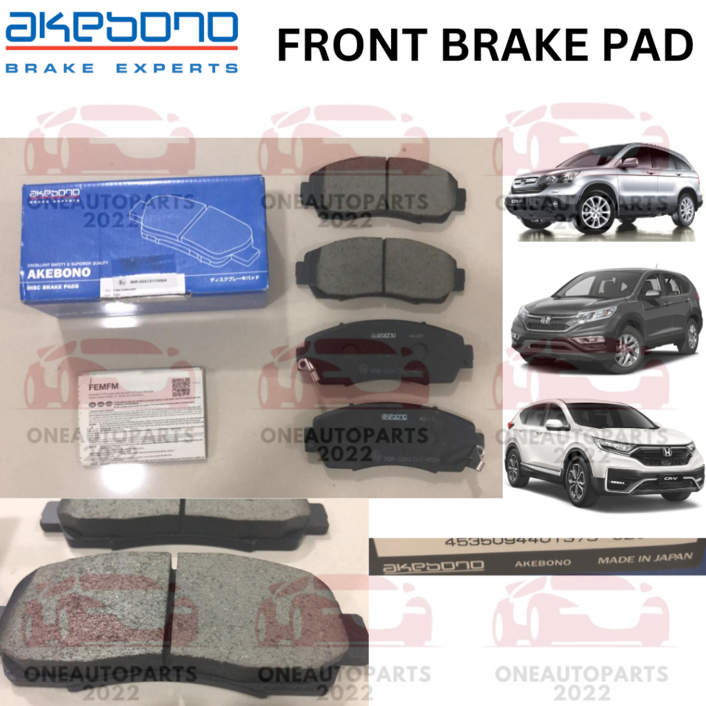 (MADE IN JAPAN) AKEBONO FRONT BRAKE PAD HONDA CRV RE2 2.0 RM1 RM2 RM4 ...