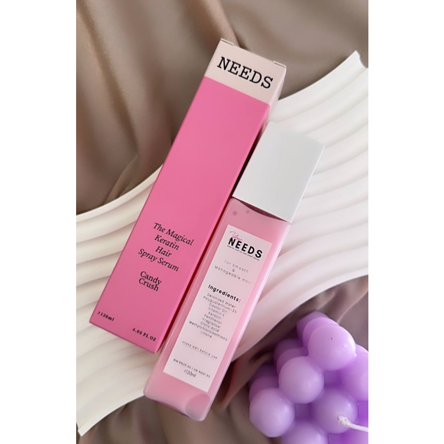 NEEDS Keratin Hair Spray Serum (Pink Candy Crush) | Shopee Malaysia
