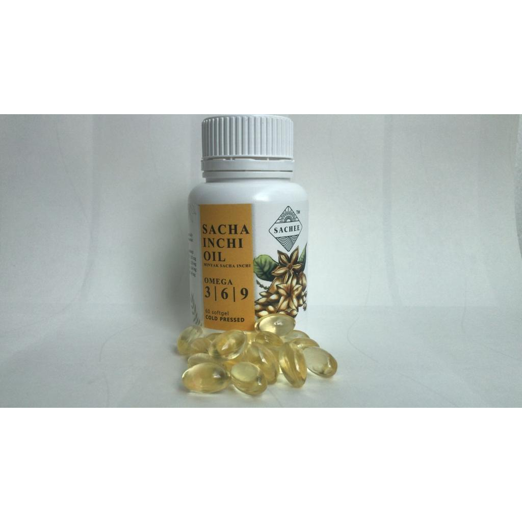 Sachee Organic Extra Virgin Sacha Inchi Oil in Soft gel, Cold Pressed ...