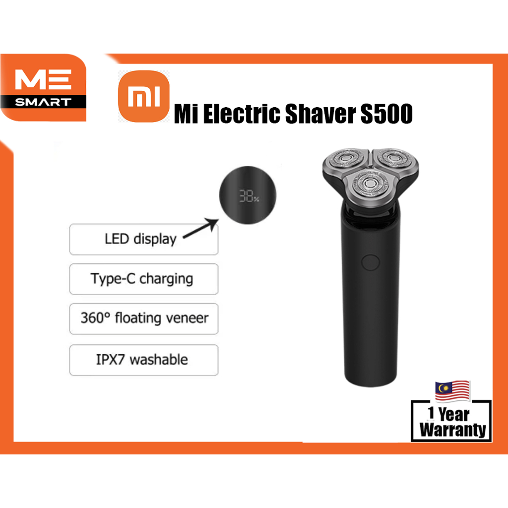 Xiaomi Mijia Electric Shaver S500 360 Floating Blade IPX7 Waterproof ...