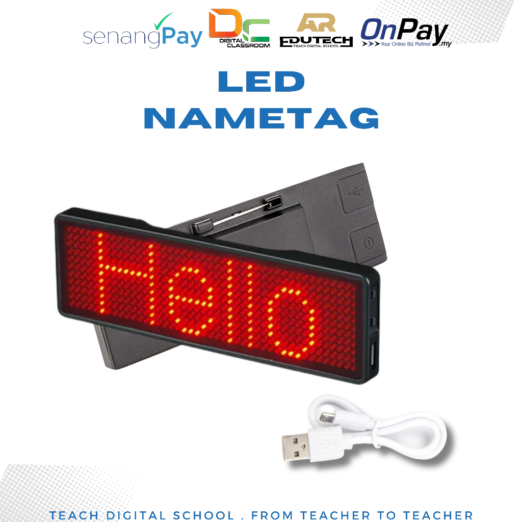 DIGITAL LED NAME BADGE | Shopee Malaysia