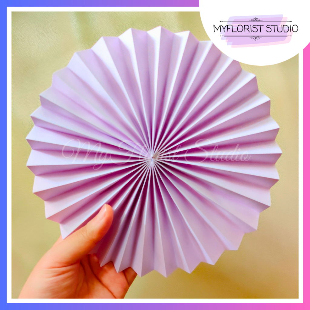 Ready Made Origami Round Paper Fan For Birthday Party Event Flower ...