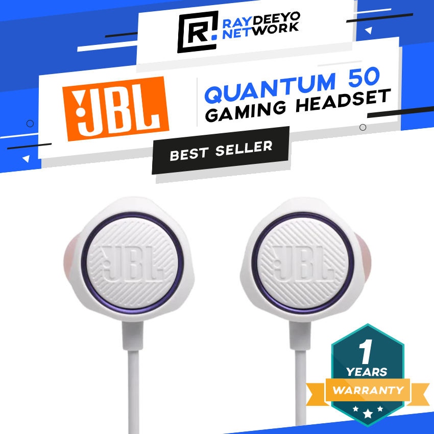 JBL Quantum 50 Wired In-Ear Gaming Headset With Volume Slider & Mic Mute [JBL QuantumSOUND ...