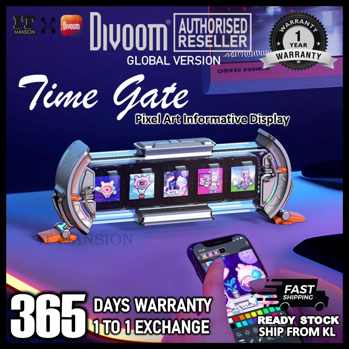 Divoom Time Gate Pixel Art Display Creation Multi Functional Social ...