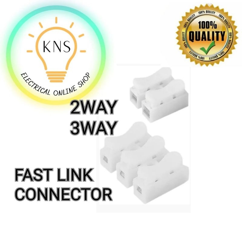2WAY 3WAY FAST LINK WIRE CONNECTOR EASY TO CLIP CABLE | Shopee Malaysia